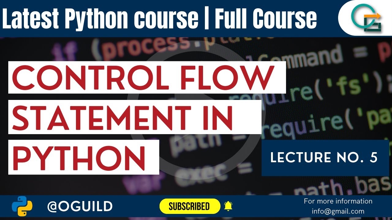 Control Flow Statements In Python Lecture No 5 Isoftra Youtube