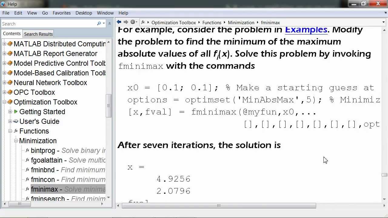 Optimization Toolbox Youtube