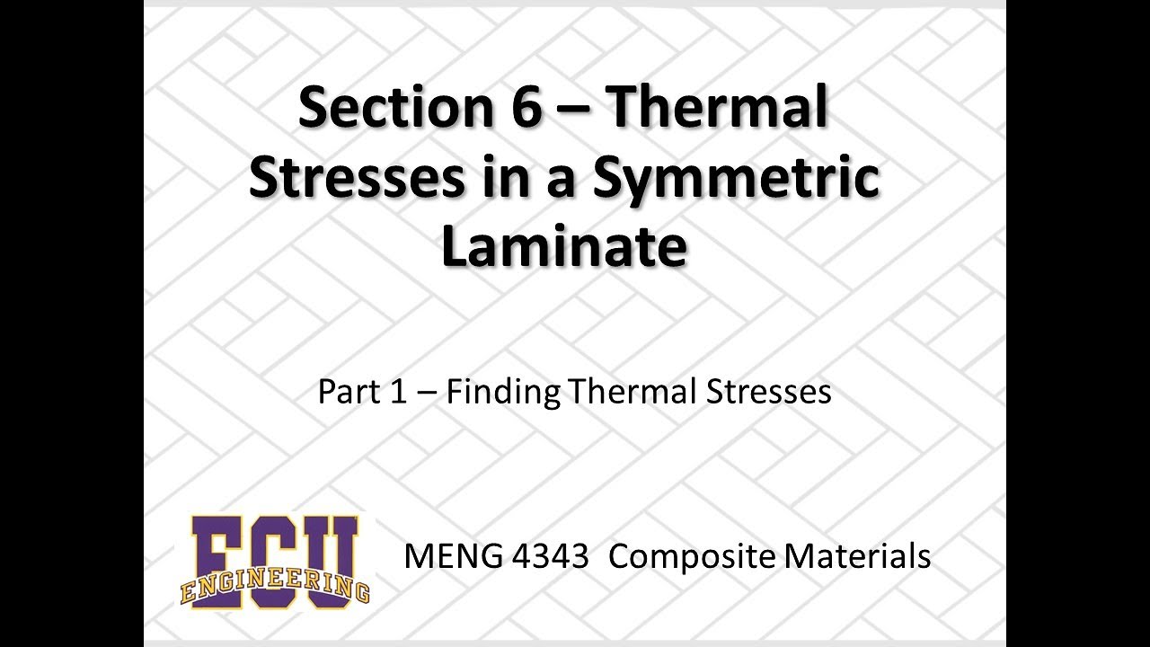 Section 6 Part 1 Thermal Stress Equations Youtube