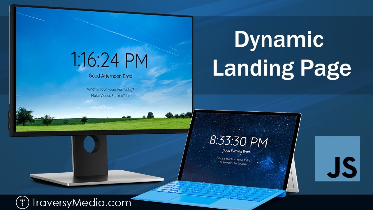 Dynamic Landing Page Javascript Youtube