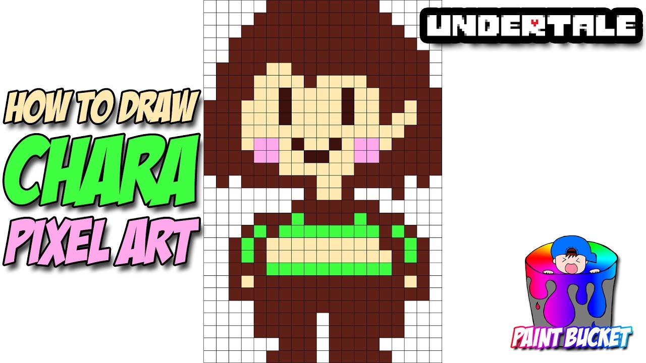 How To Draw Chara Undertale Pixel Art Step By Step Drawing Tutorial