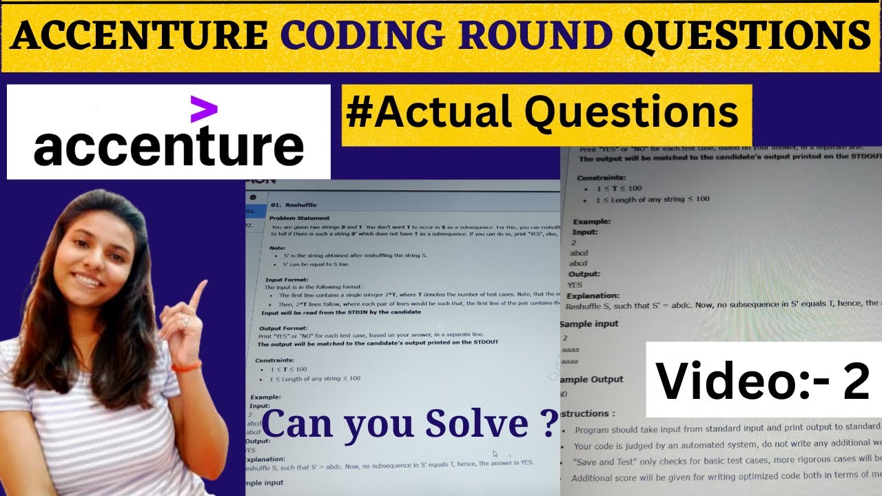 Accenture Coding Questions Coding Questions Asked In Accenture Part