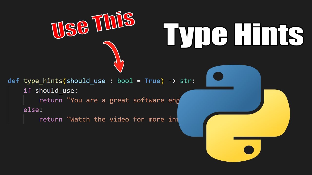 Python Type Hints Youtube