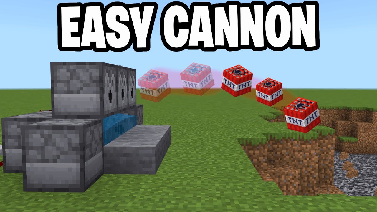 How To Make A Tnt Cannon In Minecraft Bedrock 1 21 Tutorial Youtube