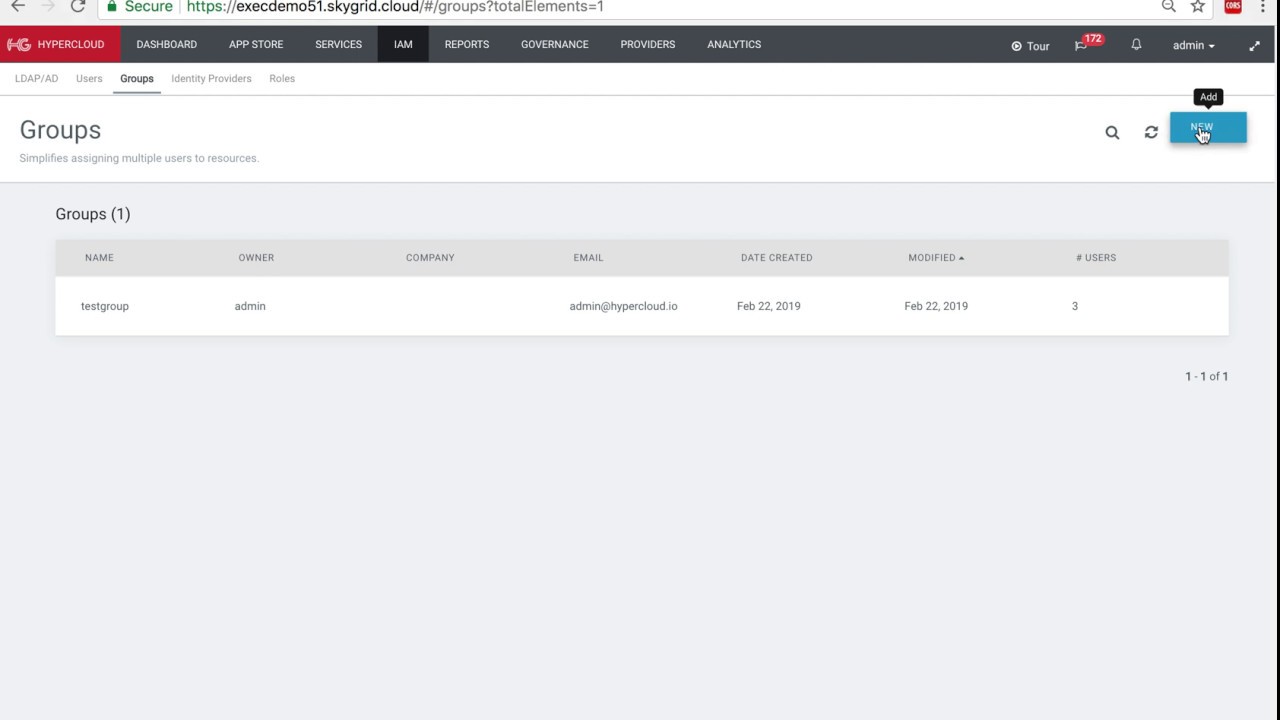 Hypergrid User Groups With Hypercloud Cloud Management Platform Cmp