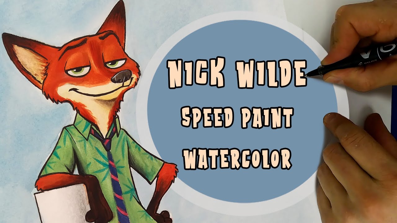 Zootopia Speedpaint How To Paint Nick Wilde Youtube