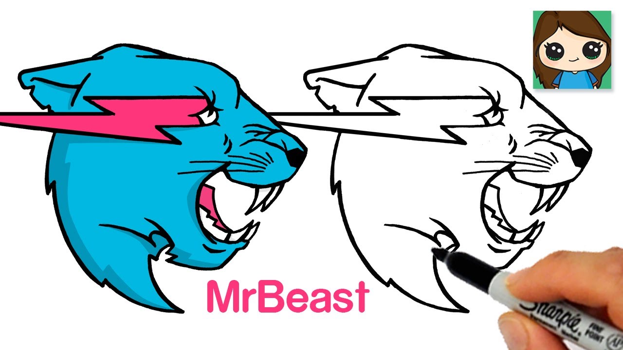 How To Draw Mrbeast Logo Step By Step Youtube