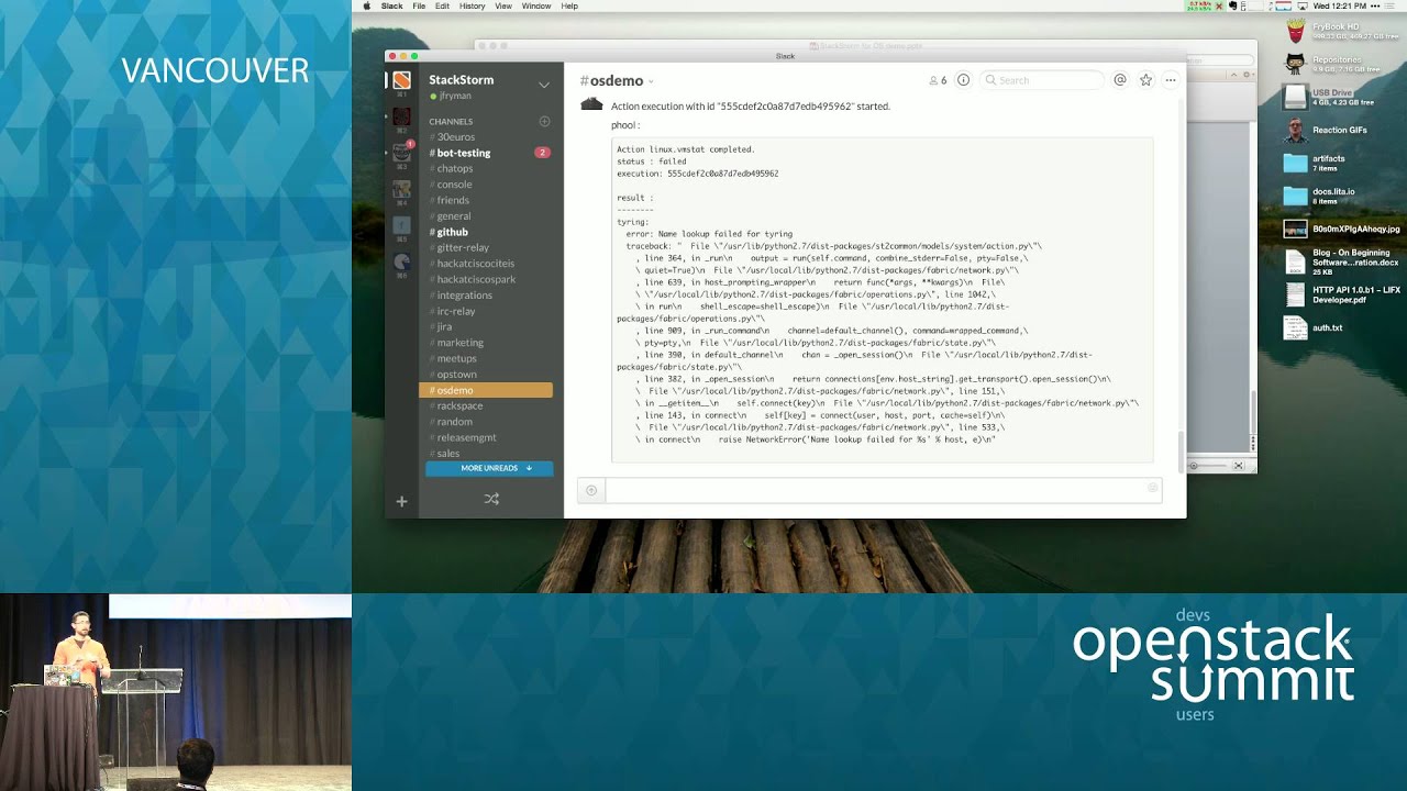 Stackstorm Chatops Your Open Stack Youtube