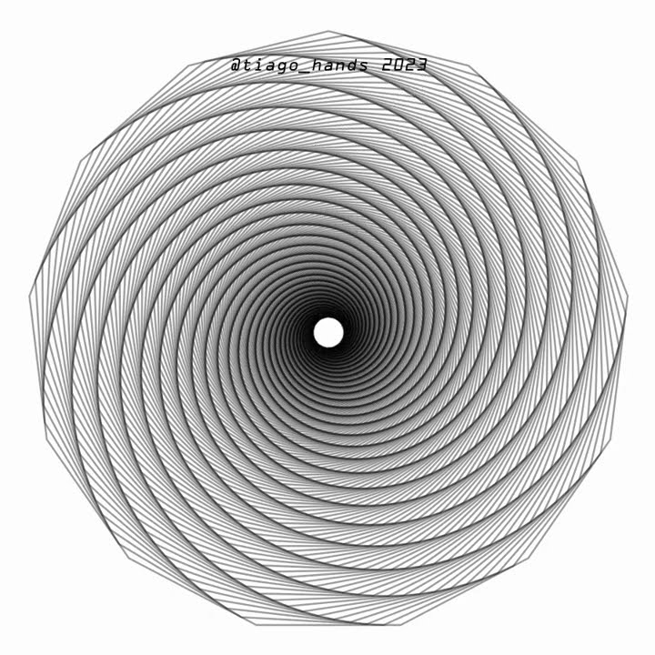 Recursive Mathematics Art The Twisted Tridecagon Spiral Mathart Math
