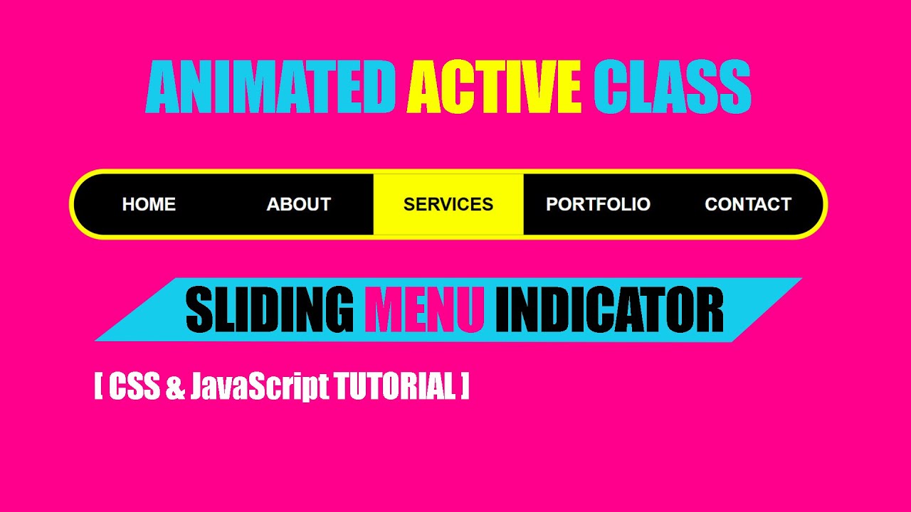 Creative Animated Active Menu Indicator With Html Css And Javascript