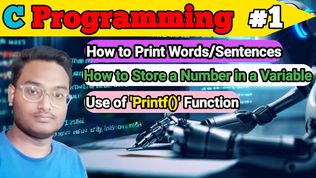 C Programming 01 In Hindi Basic Of C Programming Use Of Printf