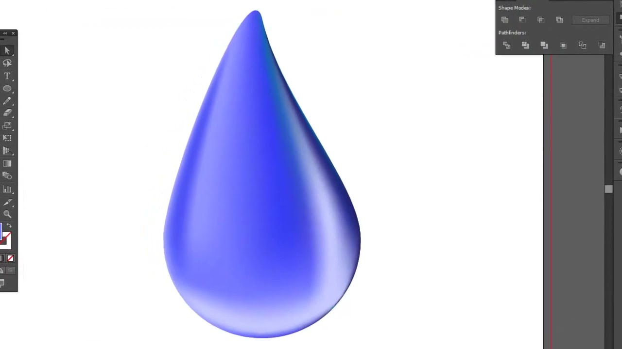 Water Drop Adobe Illustrator Tutorial Speed Art Youtube