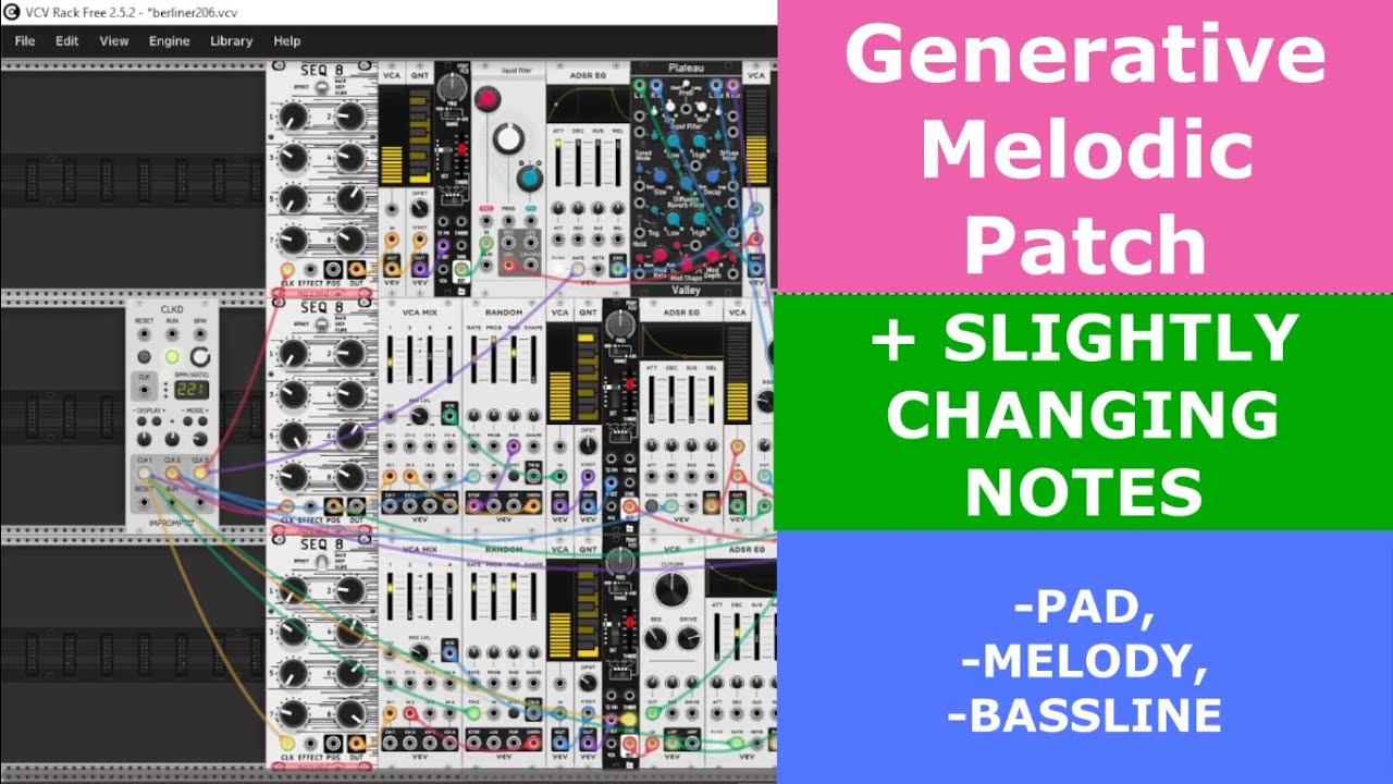 Evolving Melody Patch Vcvrack Modularsynth Generativemusic Youtube