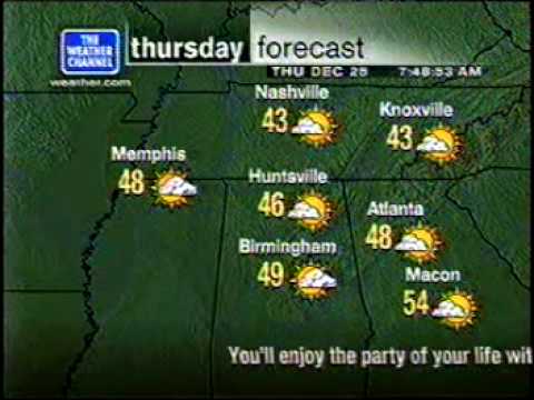 Weather Channel Local Forecast Christmas 2003 Youtube