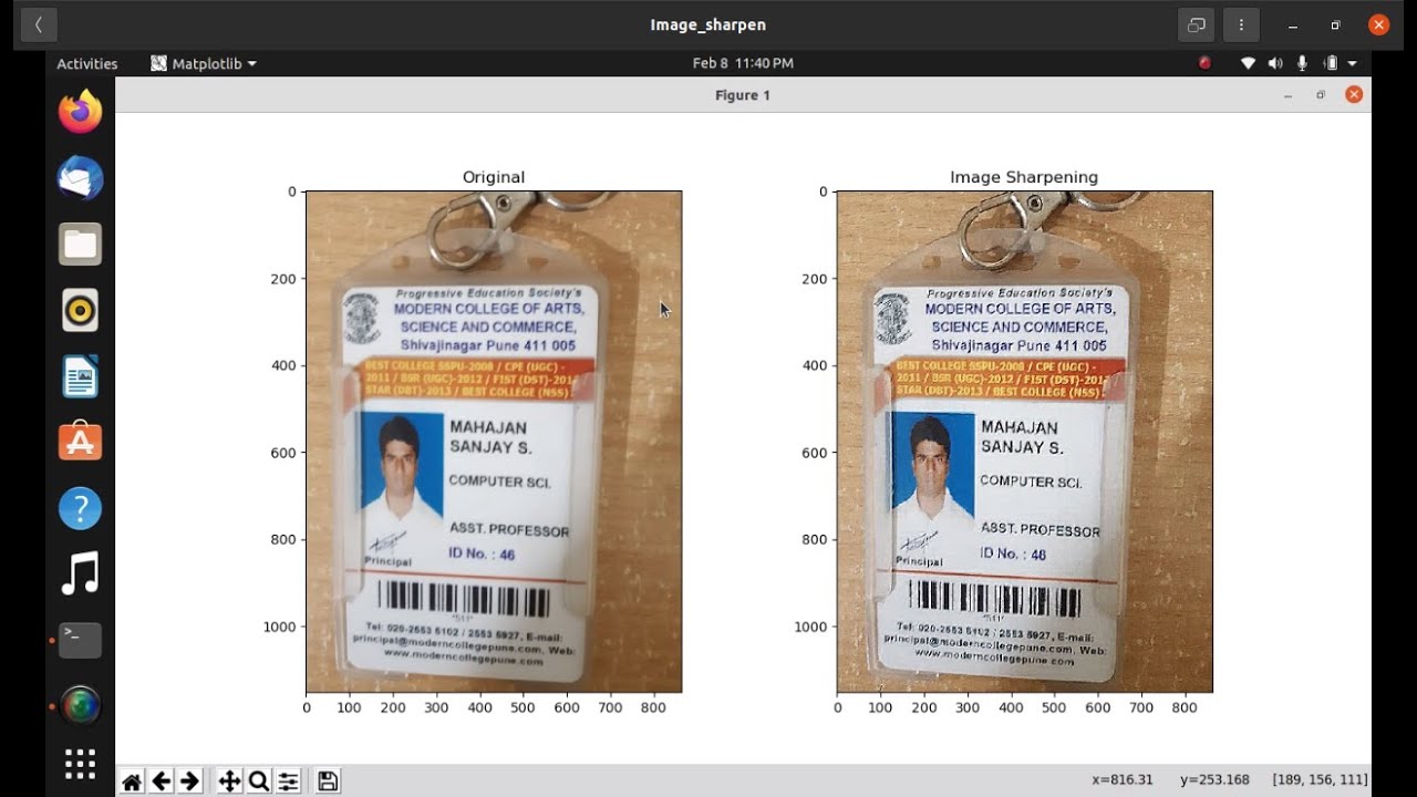 Python Image Sharpening Youtube