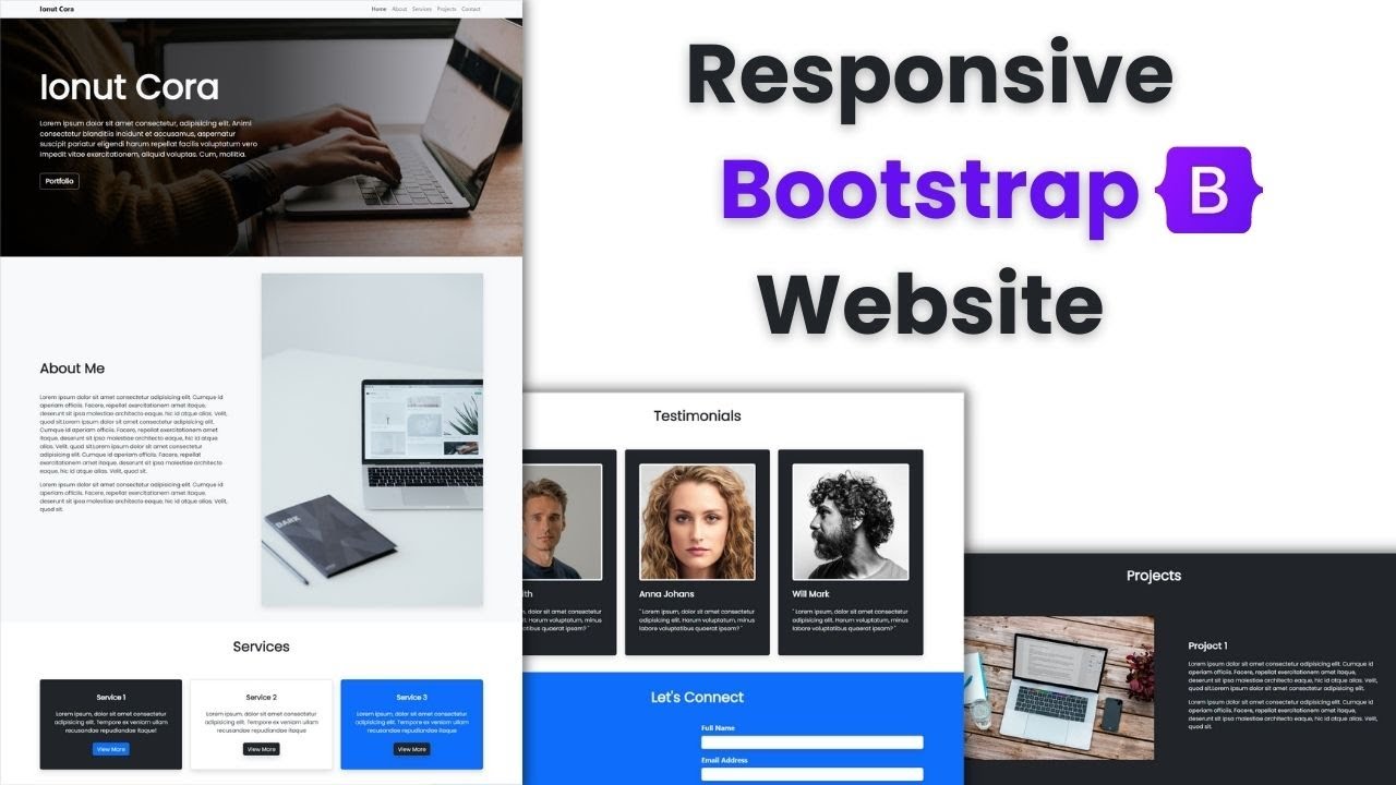 How To Make A Responsive Bootstrap 5 Website Full Tutorial Youtube