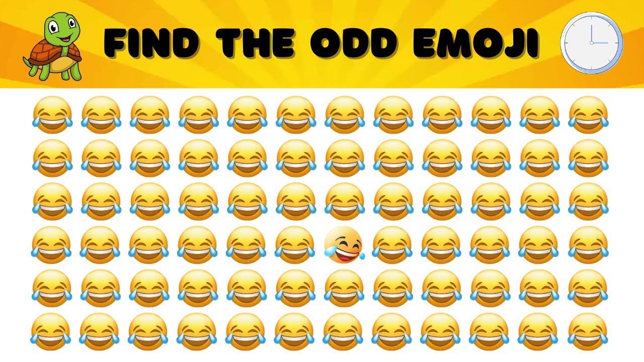 Emoji Game Find The Odd Emoji Spot The Different One Youtube