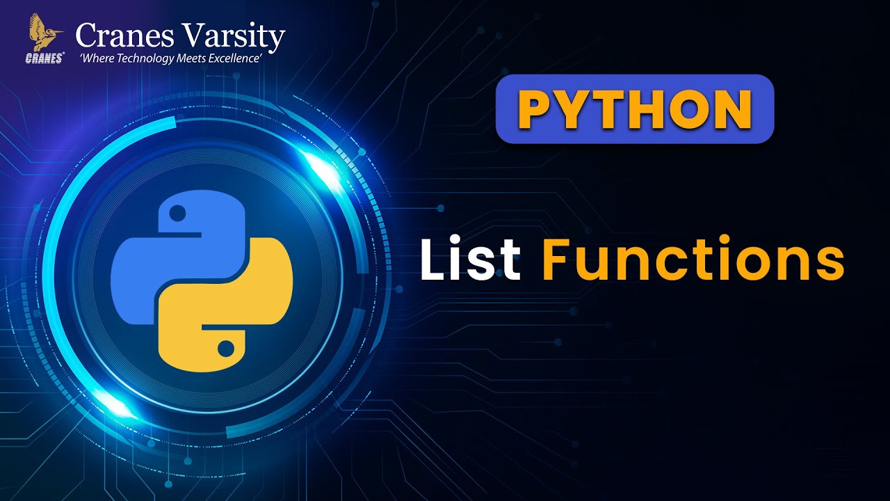 List Functions Python Youtube