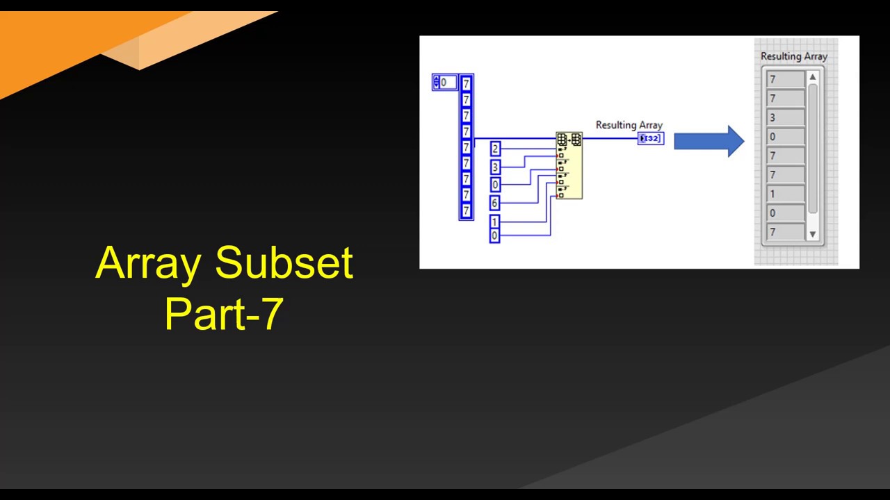 Array Subset Labview Tamil Youtube