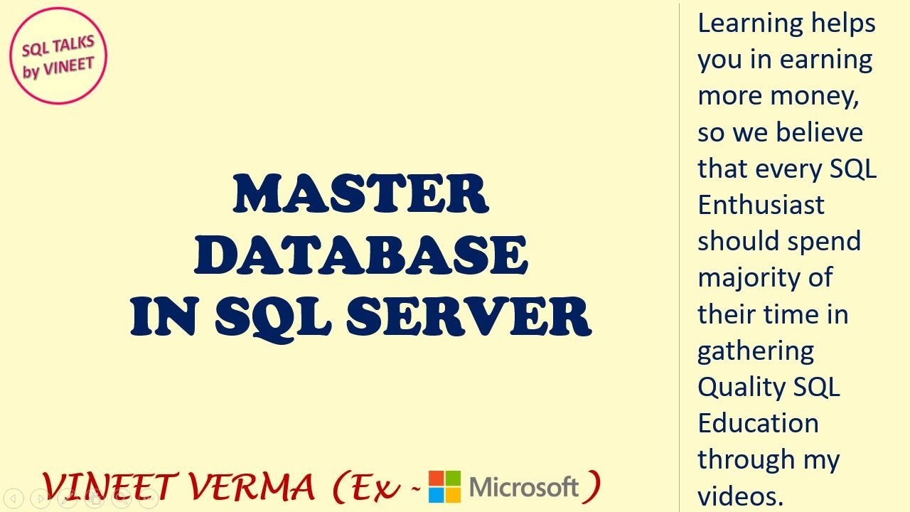 Master Database Theory Sql Server Database Design Sql Talks By