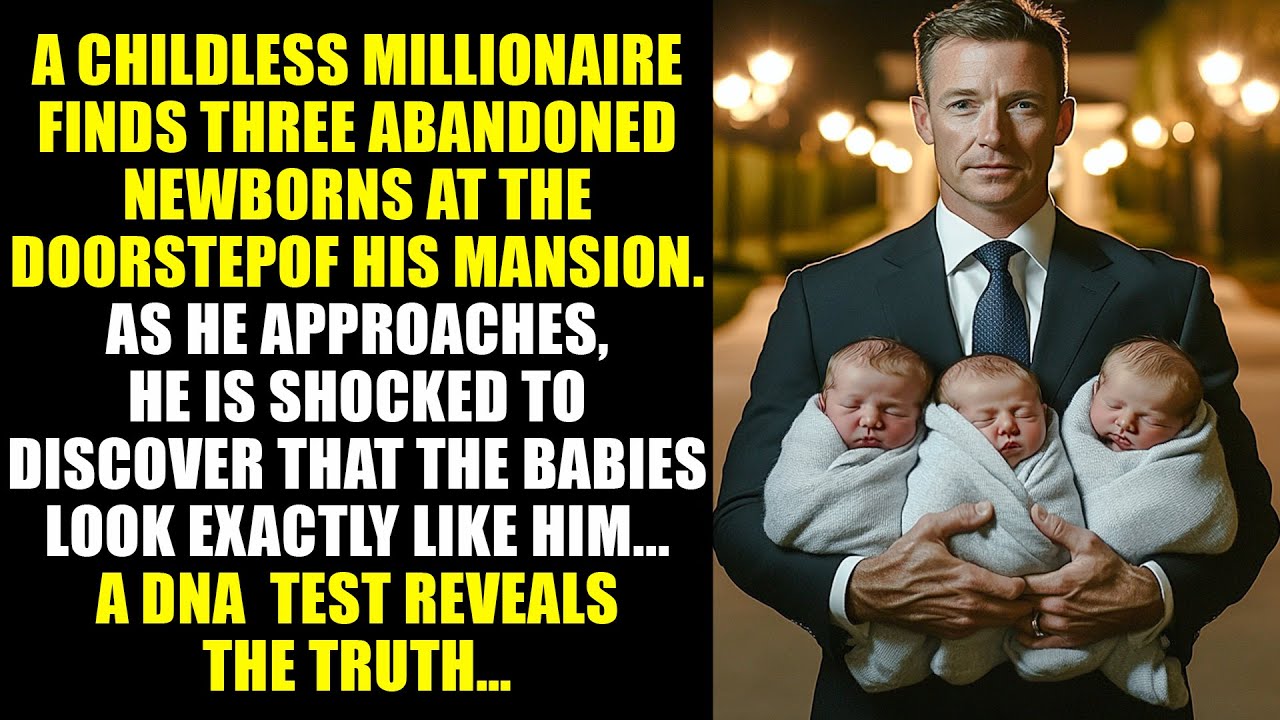 A Millionaire Finds Three Abandoned Infants Left At The Doorstep Of His