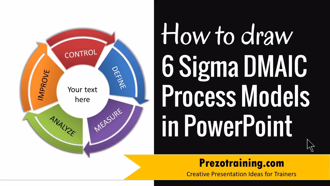 How To Draw 6 Sigma Dmaic Process Models In Powerpoint Youtube