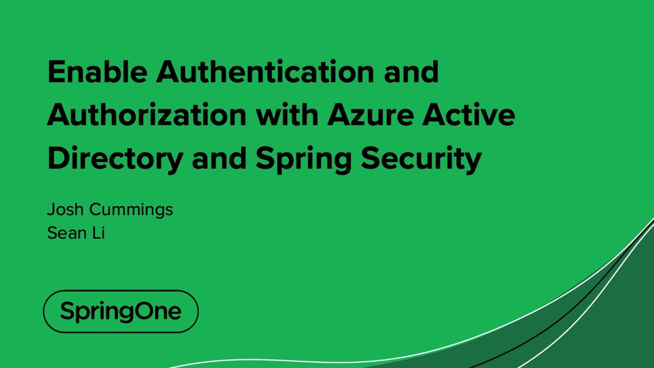 Enable Authentication And Authorization With Azure Active Directory And Spring Security Eroppa