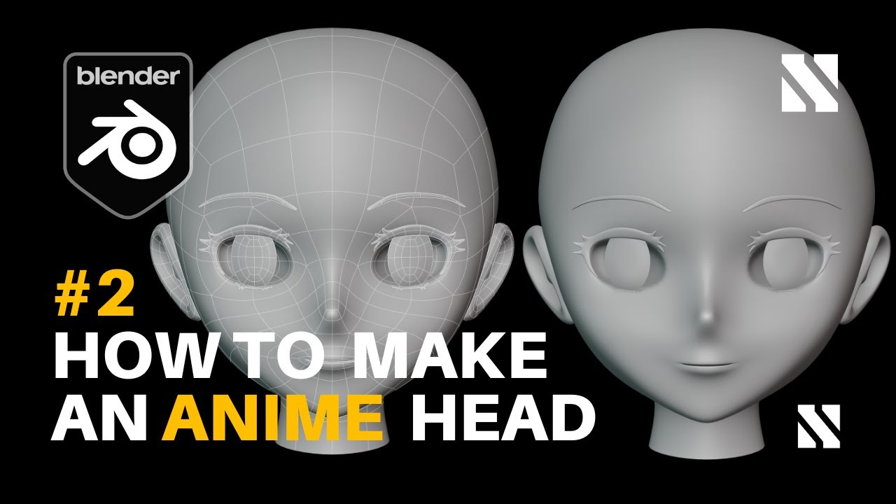Part 2 Anime Girl Head Modeling Blender Tutorial Youtube