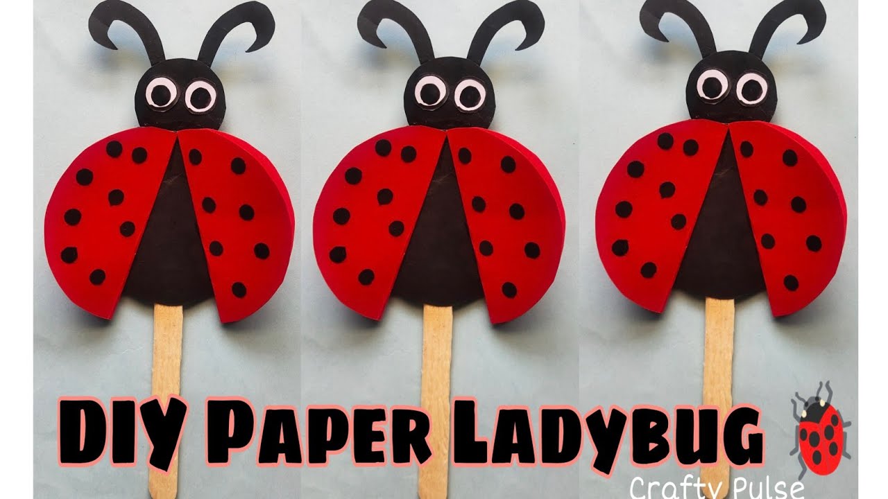 How To Make Paper Ladybug Ladybug Craft Nursery Kids Craft Ladybug