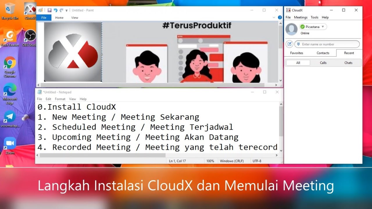 Install Dan Memulai Virtual Meeting Cloudx Di Laptop Windows 10 Host