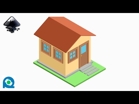 Inkscape Tutorial House Isometric Vector Drawing Time Lapse Youtube