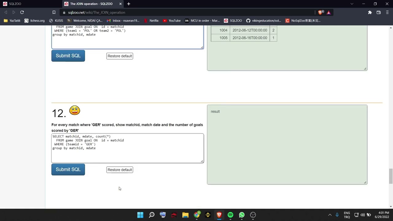 Sqlzoo Sql Tutorial Episode 6 Join Part1 Youtube