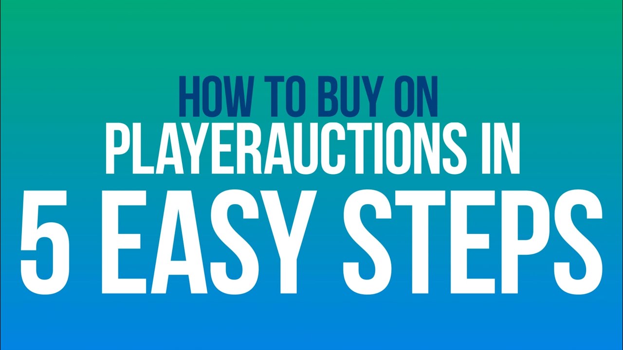 How To Buy On Playerauctions Youtube