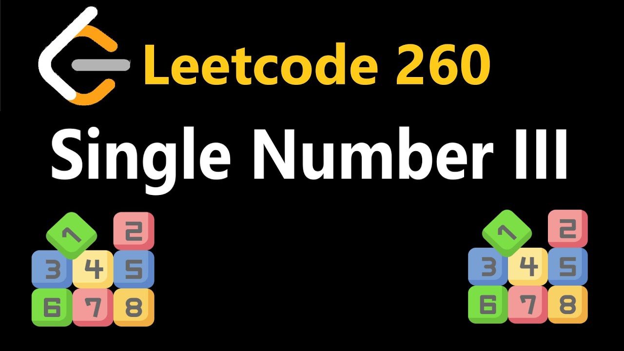 Single Number Iii Leetcode 260 Python Youtube