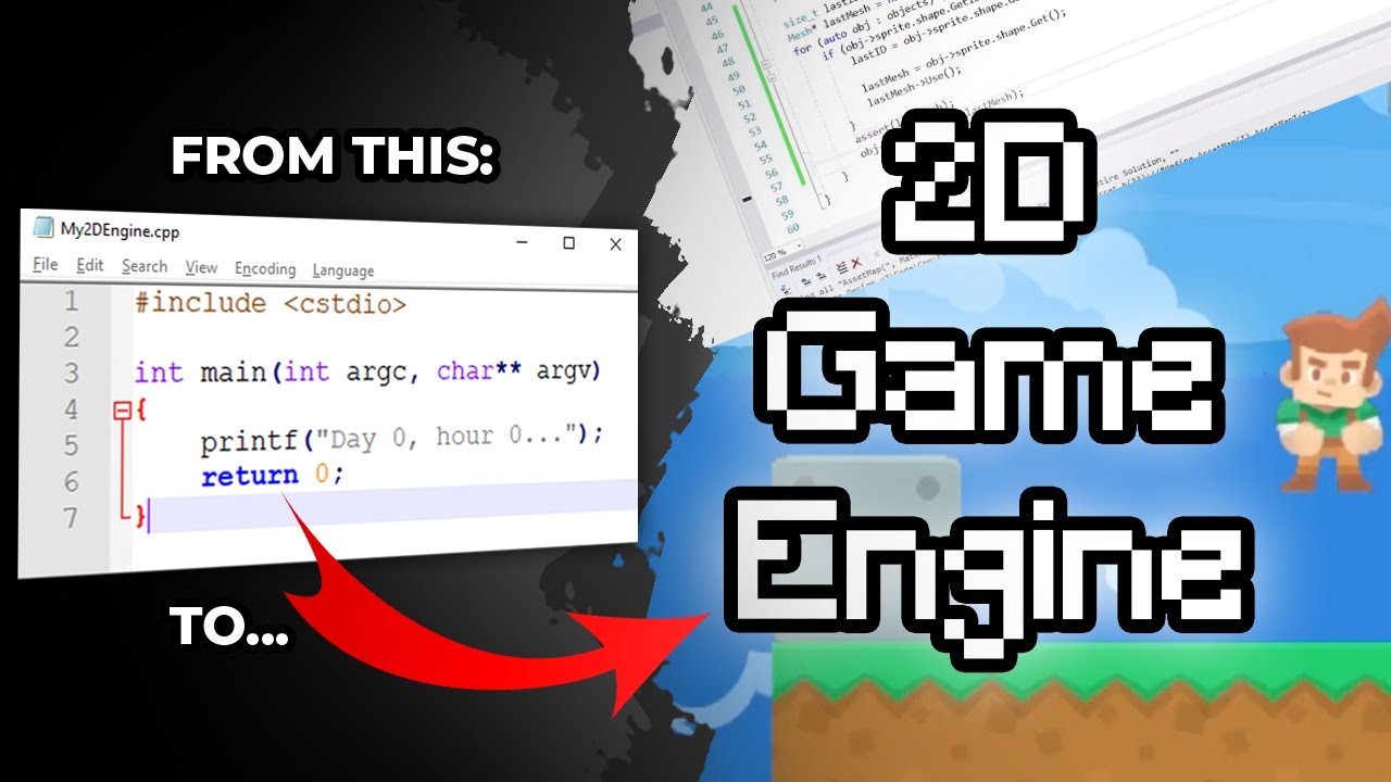 I Made A 2d Game Engine In 30 Hours Again From Scratch In C Youtube