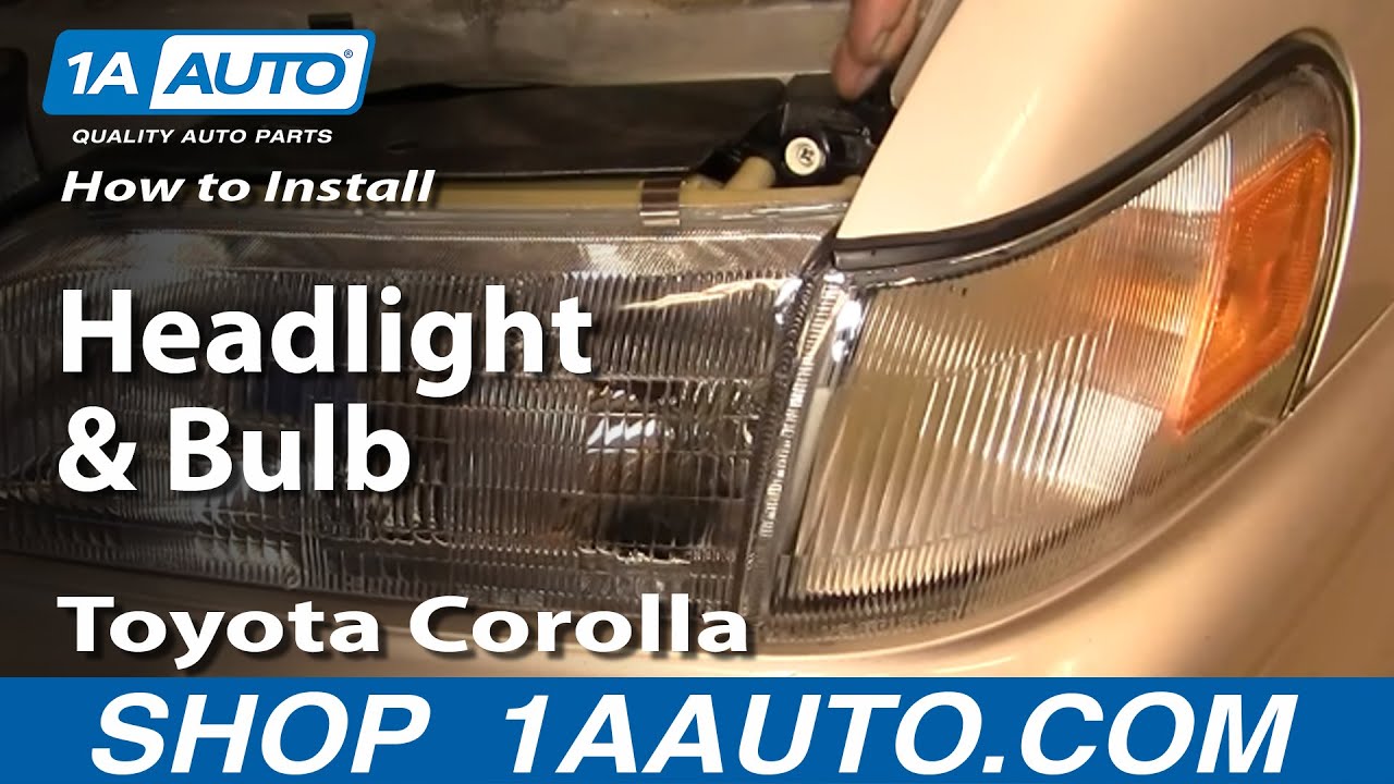 How To Replace Headlights 93 97 Toyota Corolla Youtube