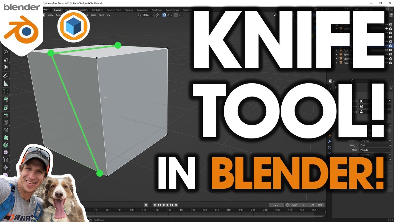 How To Use The Knife Tool In Blender Youtube