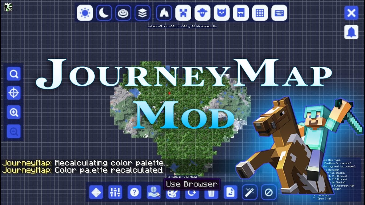 Journeymap Mod 1 16 5 Gameplay Comprehensive Minimap For Minecraft