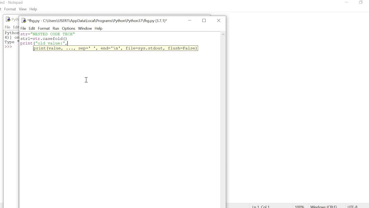 Python String Casefold Function Example Code Youtube