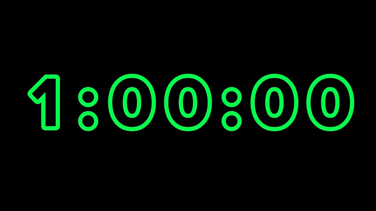1 Hour Countdown Timer Youtube