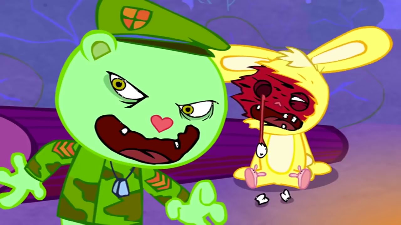 Happy Tree Friends Flippy Marathon счастливые друзья дерева флиппи