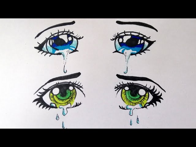Easy Anime Sad Eyes Free Vector Hand Drawn Sad Eyes Cartoon