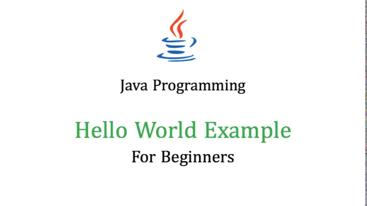 Learn Java Hello World Example For Beginners Youtube