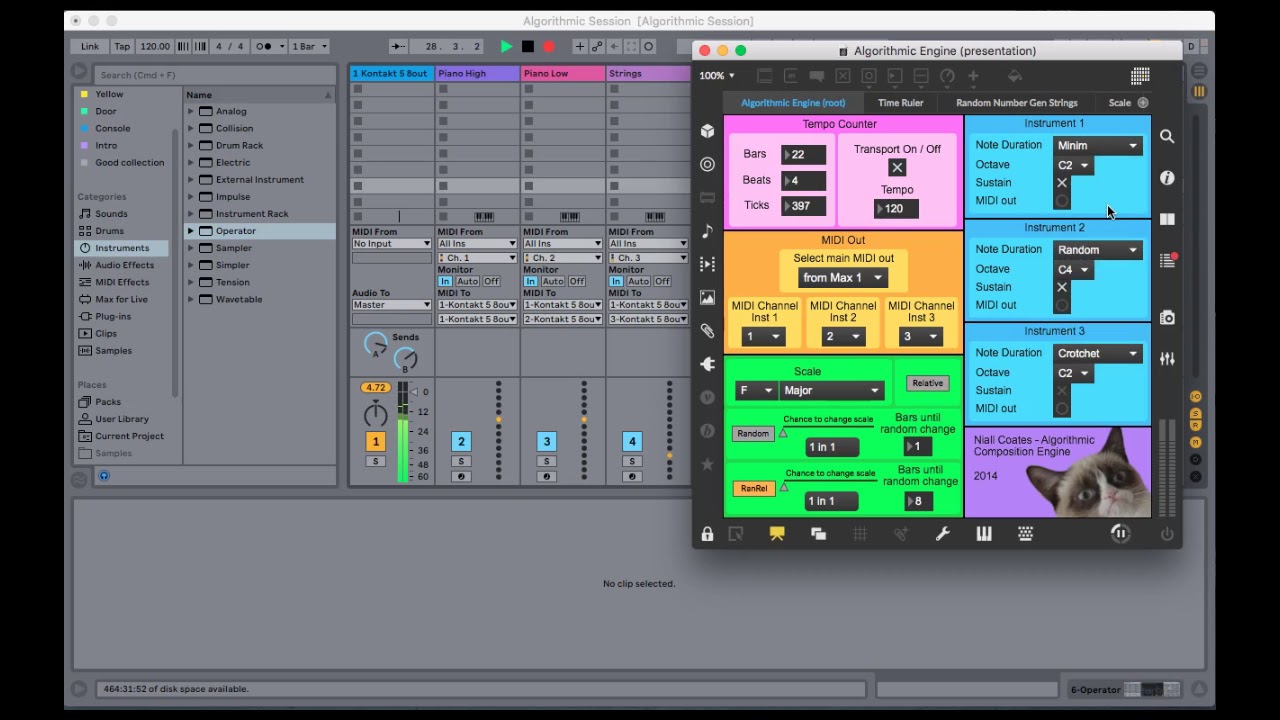Max Msp Algorithmic Music Generator Demonstration Youtube