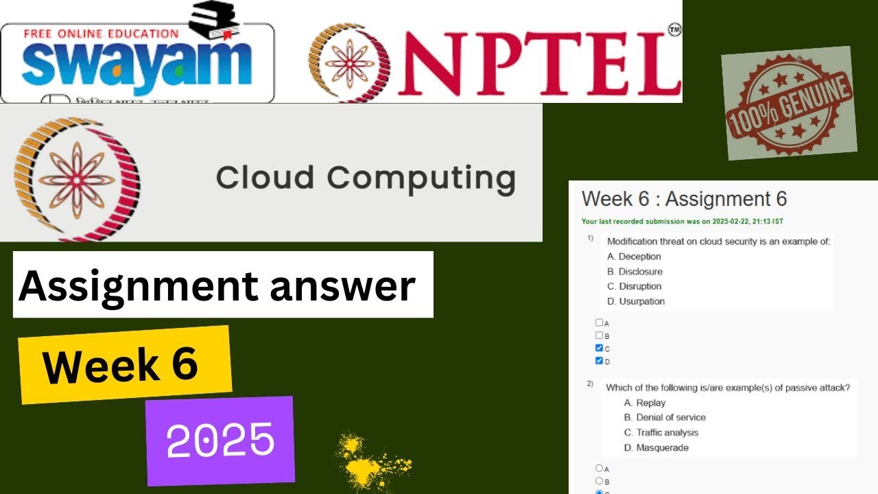 Nptel Cloud Computing Week 6 Assignment 6 Answers Solution Quiz 2025