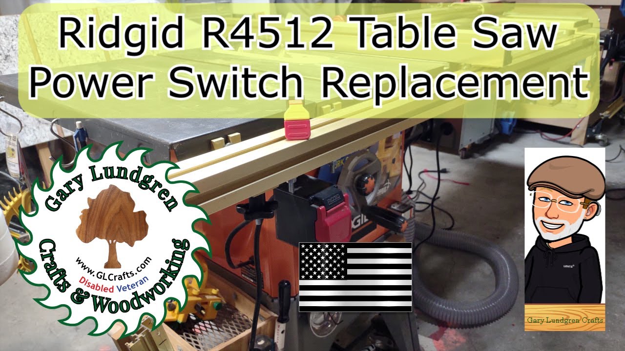 Replacing The Ridgid R4512 Table Saw Power Switch S7ep02 Youtube