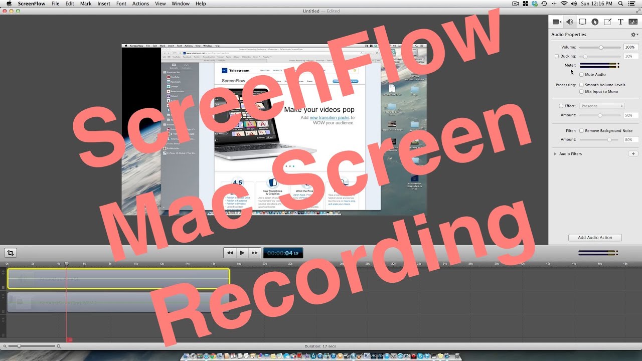 Screenflow Screen Recording For Mac Youtube