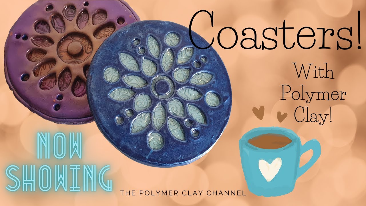 How To Make A Fancy Coaster Out Of Polymer Clay Easy Tutorial But So