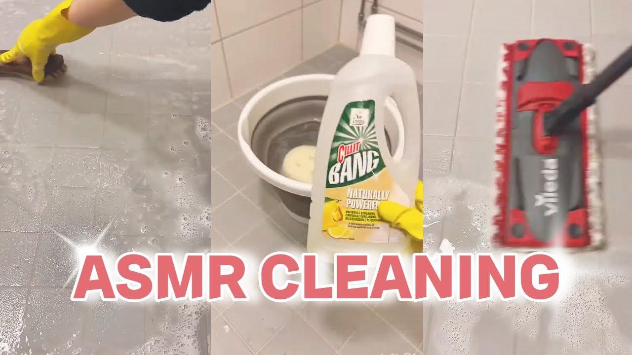 Brush Scrubbing Floor Mopping Asmr Cleaning Youtube