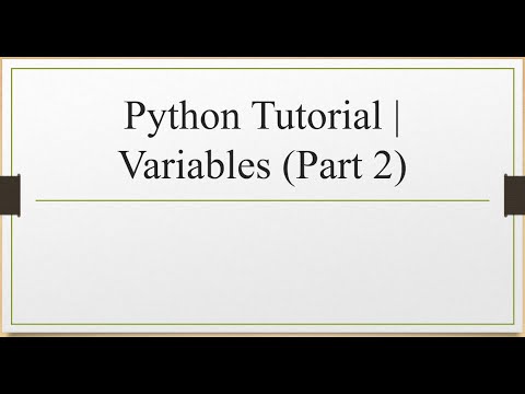 L3 Python Tutorial Variables Part 2 Youtube